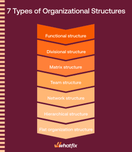 7 Types of Organizational Structures +Examples, Key Elements - Whatfix