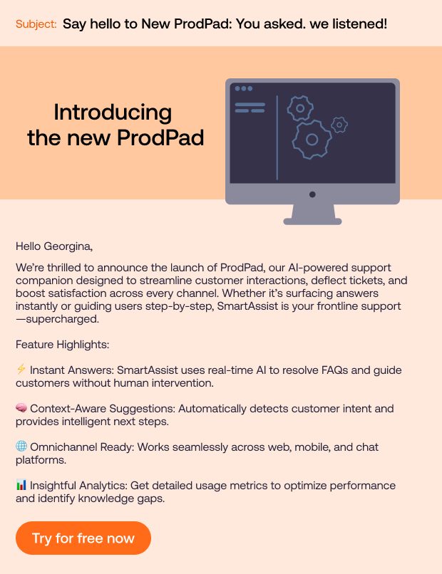 Top 22 Examples of New Product Release Emails (2025) - Whatfix