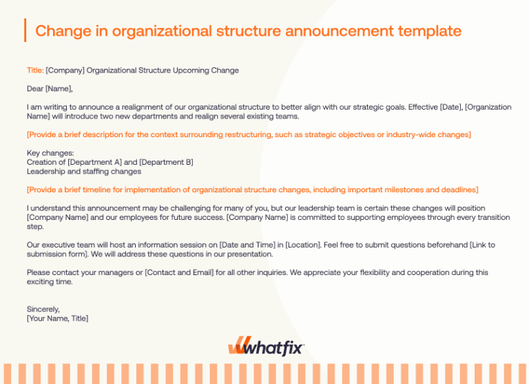 How to Write Organizational Change Announcements (+Templates)